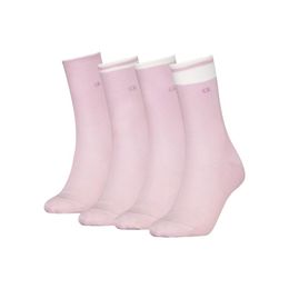 Calvin Klein Damen Socken 4 Stk. tlg. mit Markenstickerei lila Einheitsgr&ouml;&szlig;e
