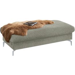 W.Schillig Polsterhocker &raquo;piedroo, Designsofa mit tollem Sitzkomfort, bequem, L-Form&laquo; F&uuml;&szlig;e in Silber matt grau Chenille-Flachgewebe R66 (85% Polyester
