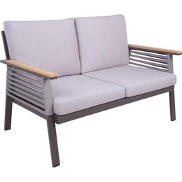 Garden Pleasure Gartenlounge-Set &raquo;, Lounge-Gruppe &raquo;DENIA&laquo;&laquo; 2 Sessel, 1 Sofa,Tisch LxB: 55,5x100 cm, inkl beigen Kissen beige Aluminium