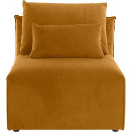 OTTO home Sessel &raquo;N&ouml;re&laquo; Modul - zum Zusammenstellen; in vielen Bezugsqualit&auml;ten und Farben gelb Samtoptik (100% Polyester);Struktur (100% 