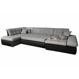 DOMO collection Wohnlandschaft &raquo;Moric U-Form, auch in Cord, Breite 353cm, viel Platz&laquo; im XXL-Format, wahlweise mit Bettfunktion und 