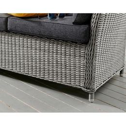 Destiny Loungesofa &raquo;PALMA&laquo; Aluminium, Polyrattan, 3er Bank, inkl. Auflagen wei&szlig; Obermaterial: 100% Polyester. F&uuml;llung: 100% Polyurethan. Innenseite: 100% 