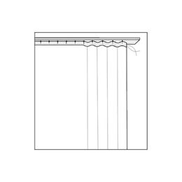 WIRTH Vorhang &raquo;Warnow&laquo; Kr&auml;uselband 1 Stk. tlg. 270 g/m2 gr&uuml;n Chenille, Polyacryl