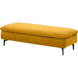 W.Schillig Ecksofa &raquo;valentinoo, Designsofa, bequem, elegant und zeitlos, L-Form&laquo; inklusive Hocker, mit Sitztiefenverstellung, Breite 299 cm gelb 