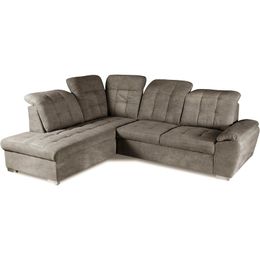 WERK2 Ecksofa &raquo;Brindisi, Multifunktion, bequem & komfortabel, Breite 263cm, L-Form&laquo; mit verstellbaren Kopfteilen, Bettfunktion & Bettkasten beige 95% 