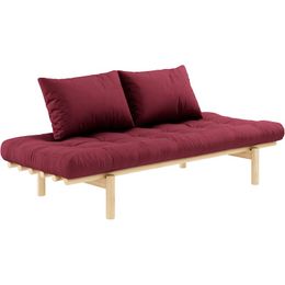 Karup Design Daybett &raquo;Pace&laquo; Set, 2 Stk. tlg. aus massiven Kiefernholz, inkl. Futonmatratze rot