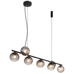 Globo LIGHTING H&auml;ngeleuchte &raquo;DALLERTA&laquo; G9 1 Stk. H&auml;ngelampe/Pendelleuchte/Glas rauchfarben/H&ouml;he k&uuml;rzbar/Esstisch
