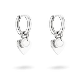 Liebeskind Berlin Damen Paar Creolen &raquo;Schmuck Edelstahl Layered Love&laquo; silber