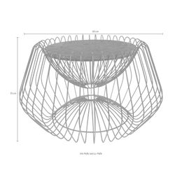 Kayoom Beistelltisch &raquo;Malibu 325, Beistelltisch mit edler Marmorplatte&laquo; 1 Stk. tlg. &oslash;-Marmorplatte: ca. 37 cm, angesagtes Metalldesign, pflegeleicht gr&uuml;n 