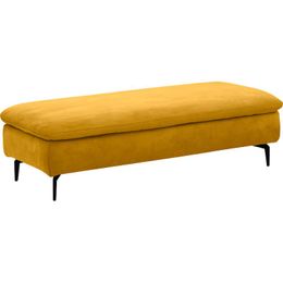 W.Schillig Ecksofa &raquo;valentinoo, Designsofa, bequem, elegant und zeitlos, L-Form&laquo; inklusive Hocker, mit Sitztiefenverstellung, Breite 299 cm gelb 