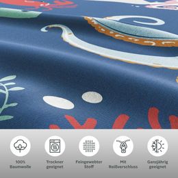 OTTO home Kinderbettw&auml;sche &raquo;CUDDLEE&laquo; 2 Stk. tlg. in vielen Designs: Dino,Einhorn,Weltraum,Baustelle,Herz,Trecker,Safari blau Renforc&eacute;, Obermaterial: 