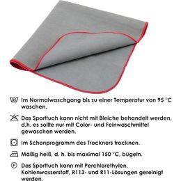 SETEX Sporthandtuch &raquo;SETEX Sporttuch aus Evolon &laquo; Komfort & Haltbarkeit: Hypoallergenes Evolon - sanft zur Haut grau Evolon , Obermaterial: 70% 