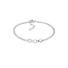 Elli Damen Armband &raquo;Herz Unendlichkeit Infinity 925 Silber&laquo; silber