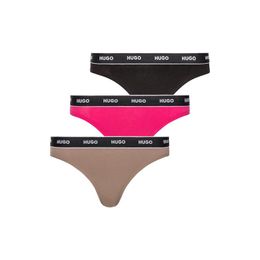 Hugo Underwear Damen HUGO Underwear T-String &raquo;TRIPLET THONG STRIPE&laquo; Packung, 3, 3 Stk. mit Logoschriftzug auf dem Bund XS (44), 3 Stk.