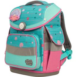 School-Mood Damen School-Mood Schulranzen &raquo;Timeless, Lilly (Meerjungfrau)&laquo; retroreflektierende Fl&auml;chen mit LED-Patchy; aus recyceltem Material bunt