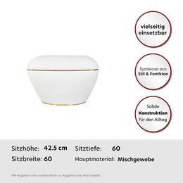 Kayoom Sitzhocker &raquo;Hocker Contessa 125, vielseitig einsetzbarer Allrounder, elegante Form&laquo; 1 Stk. tlg. komfortabel, hochqualitativ, pflegeleicht, elegante 