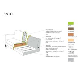 Home Affaire Wohnlandschaft &raquo;Pinto, 350 cm, U-Form, XXL, mit Ottomanen&laquo; Cord, Chenille, Lederoptik, mit Keder, Metallf&uuml;&szlig;e, Wellenunterfederung 100% 