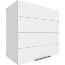 KOCHSTATION H&auml;ngeschrank &raquo;KS-Luhe&laquo; 60 cm breit, hochwertige MDF-Fronten mit waagerechter Lisene wei&szlig; MDF