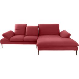 W.Schillig Ecksofa &raquo;enjoy&MORE, Designsofa, bequem, zeitlos und elegant, L-Form&laquo; Sitztiefenverstellung, F&uuml;&szlig;e bronze pulverbeschichtet, Breite 310 cm 