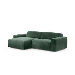 Trendmanufaktur Ecksofa &raquo;Braga, mit hochwertigem Kaltschaum, L-Form, in Cord erh&auml;ltlich&laquo; modernes Sofa, Couch mit hohem Sitzkomfort, 255/72/160 cm (B/