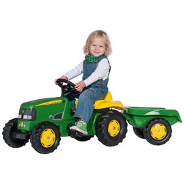 Rolly Toys Trettraktor &raquo;rollyKid, John Deere&laquo; mit Trailer gr&uuml;n Trettraktor