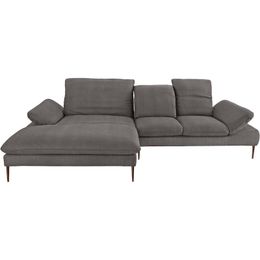 W.Schillig Ecksofa &raquo;enjoy&MORE, Designsofa, bequem, zeitlos und elegant, L-Form&laquo; Sitztiefenverstellung, F&uuml;&szlig;e bronze pulverbeschichtet, Breite 310 cm 