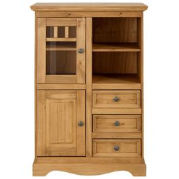 Home Affaire Highboard &raquo;Melissa&laquo; Vitrine, Breite 80 cm beige