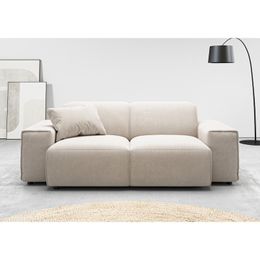 Home Affaire 2-Sitzer &raquo;Glimminge auch in Breitcord + Feincord + Easy care-Bezug&laquo; besondere Kedern&auml;hte,, Zierkissen beige 100% Polyester