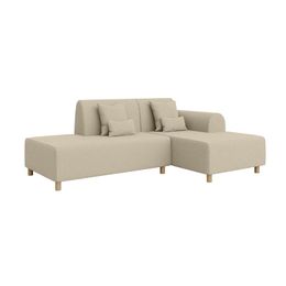 OTTO home Ecksofa &raquo;Suyala&laquo; L-Form mit Hocker grau 100% Polyester