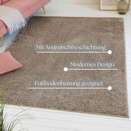 OTTO home Hochflor-Teppich &raquo;Nickolas, auch als L&auml;ufer erh&auml;ltlich&laquo; rechteckig 30 mm H&ouml;he Langflor, Shaggy, weicher Hochflor, uni farben, mit Glanz, 
