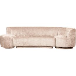 Woood Loungesofa &raquo;Combi-Popular: Bank + Sessel + Pouf&laquo; Mit grobem Chenille gef&uuml;ttert, Breite 345 cm beige