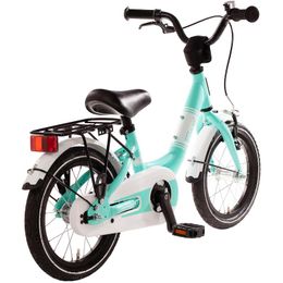 Bachtenkirch Kinderfahrrad &raquo;14" Baxi - aqua&laquo; 1 Gang ohne Schaltung Packung, Alu Kinderfahrrad mit Vollausstattung, erh&auml;ltlich in 14/16/18 Zoll blau Kinderfahrrad