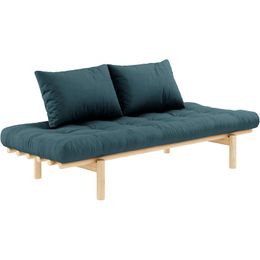Karup Design Daybett &raquo;Pace&laquo; Set, 2 Stk. tlg. aus massiven Kiefernholz, inkl. Futonmatratze blau