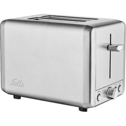 SOLIS OF SWITZERLAND Toaster &raquo;Steel Toaster (Typ 8002)&laquo; 2 kurze Schlitze 925 W mit 2 Schlitzen, Edelstahl silber Toaster