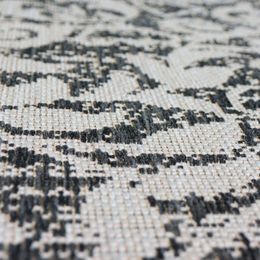 Paco Home L&auml;ufer &raquo;Coco 202&laquo; rechteckig 5 mm H&ouml;he Teppich-L&auml;ufer, Flachgewebe, Vintage Design, In- und Outdoor geeignet grau Polypropylen (PP)