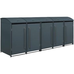 WESTMANN M&uuml;lltonnenbox &raquo;Moderna 5&laquo; Platz f&uuml;r 5 M&uuml;lltonnen je 240 L, BxHxT: 350x83x135 cm grau Metall, Stahl