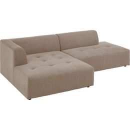 ATLANTIC HOME COLLECTION 3-Sitzer &raquo;Leonardo&laquo; Ottomane mit XXL-Liegefl&auml;che beige