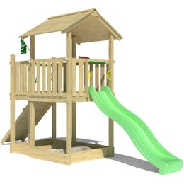 Jungle Gym Spielturm &raquo;Drift&laquo; Spielanlage inklusive Rutsche mit Wasseranschluss gr&uuml;n Holzwerkstoff
