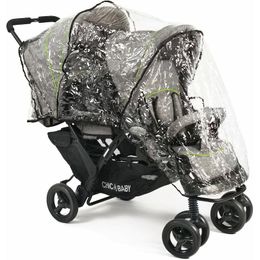 CHIC 4 BABY CHIC4BABY Geschwisterwagen &raquo;Duo, jeans grey&laquo; mit herausnehmbarer Tragetasche; Kinderwagen grau Geschwisterwagen