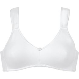 Naturana B&uuml;gelloser BH &raquo;Athleisure&laquo; 1 Stk. vorgeformte Cups, breite Tr&auml;ger, ohne B&uuml;gel, bequem, Baumwollmix wei&szlig; 80, Cup D B&uuml;gelloser BH