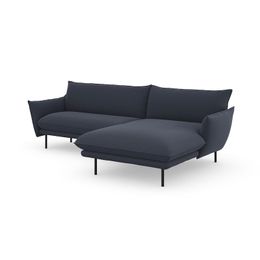 Home Affaire Ecksofa &raquo;Stine L-Form&laquo; Besonderes Design durch Kissenoptik und Keder, by Morten Georgsen blau Struktur (100% Polyester);Struktur weich (