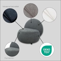s.Oliver Sessel &raquo;Bennid, moderner Designsessel mit Lederriemen, softes Design&laquo; hochwertig, zum Wohlf&uuml;hlen in Luxus-Microfaser/Struktur oder in Boucl&eacute; 