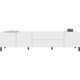 borchardt M&ouml;bel borchardt M&ouml;bel Lowboard Metallf&uuml;&szlig;e, grifflose Optik wei&szlig; Spanplatte