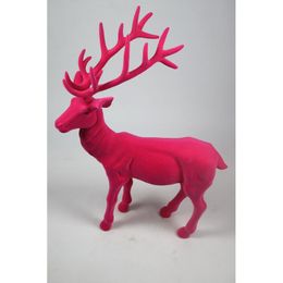 AM Design Weihnachtsfigur &raquo;Rentier stehend mit samtweichem Flock&laquo; aus Kunststoff, H&ouml;he 76 cm, in verschiedenen Farben Kunststoff
