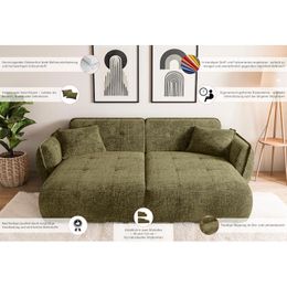 Home Affaire Big-Sofa &raquo;MIRELDA Design-Sofa mit Steppungen, extra tief, Breite 251 cm&laquo; elegant und bequem, enth&auml;lt 2 Zierkissen, belastbar bis 480kg 