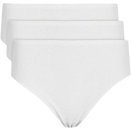 Nina von C. Damen Taillenslip &raquo;"Fine Cotton"&laquo; 3er Pack, basic, eng, leicht, elastisch, atmungsaktiv, bequem, kein Einschneiden wei&szlig; 48