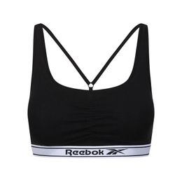 Reebok Damen Bustier &raquo;"Jackie"&laquo; herausnehmbare Pads, bequem, basic, ohne B&uuml;gel, mit Logo, Baumwollmix schwarz XS, N-Gr