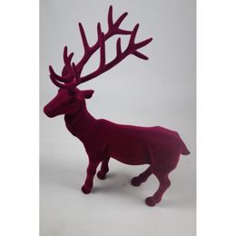 AM Design Weihnachtsfigur &raquo;Rentier stehend mit samtweichem Flock&laquo; aus Kunststoff, H&ouml;he 76 cm, in verschiedenen Farben Kunststoff