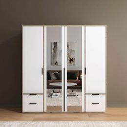 Rauch Dreht&uuml;renschrank &raquo;Kleiderschrank Schrank Garderobe W&auml;scheschrank NAGATA mit Spiegel&laquo; in 3 verschiedenen Ausstattungen BASIC/CLASSIC/PREMIUM, und