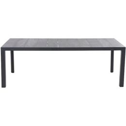 siena GARDEN Garten-Essgruppe &raquo;Milano / Ancona&laquo; Set, bestehend aus 6 Sesseln und 1 Tisch 220x100cm, 7 Stk. tlg. aus pulverbeschichtetem Aluminium, verstellbar grau